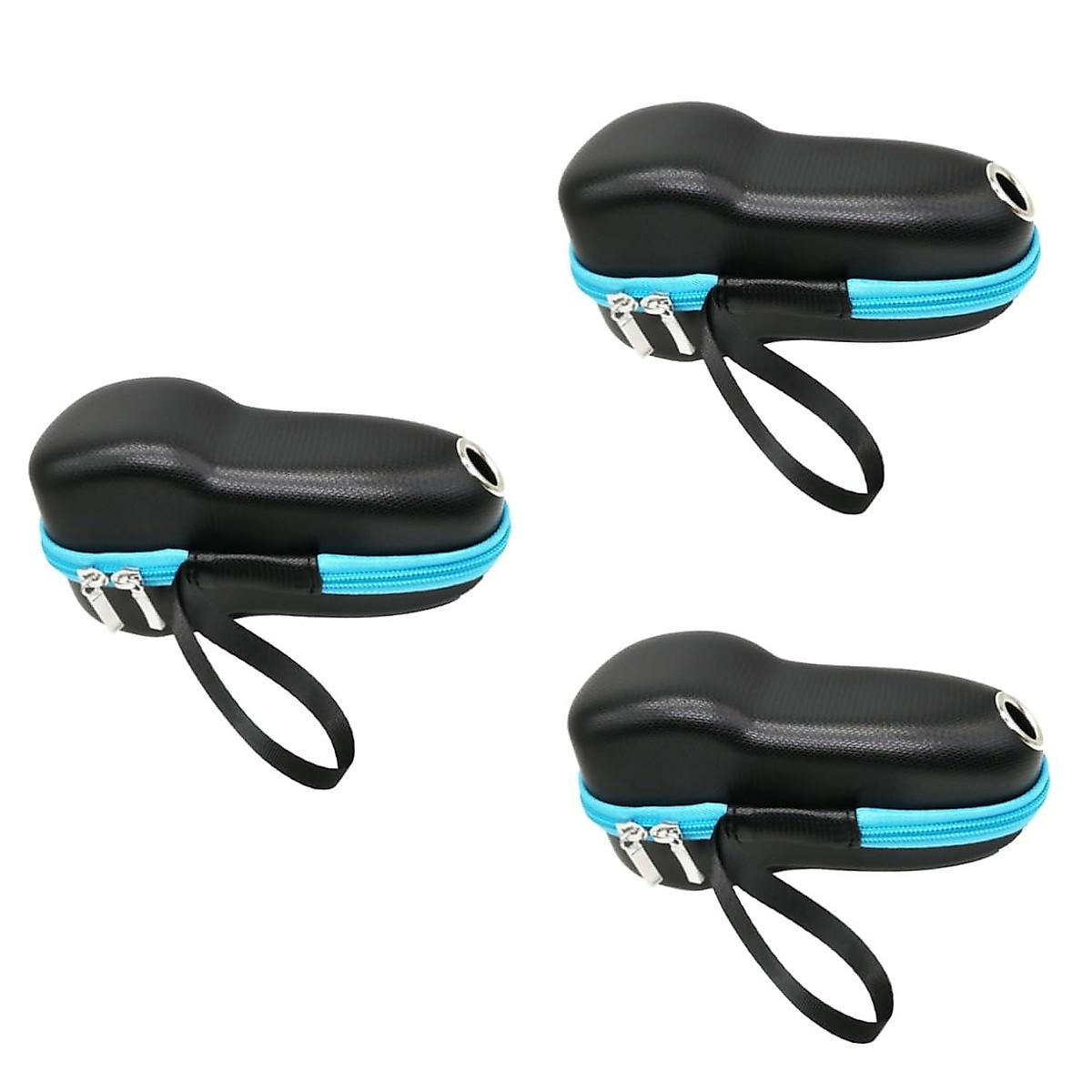 FOMIYES 3pcs Box Razor Storage Box Travel Razor Case Mesh Pouch Blue Sturdy Pu Compact Electric Shaver Organizer Razor Container