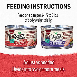 Purina Beyond Chicken, Beef and Carrot and Turkey, Sweet Potato and Spinach in Wet Cat Food Gravy 12 Ct Variety Pack - (2 Packs of 12) 3 oz. Cans