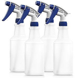 Bar5F Set of 4 Premium Empty 16 oz Spray Bottles, NBR Gasket - Superior Hydrocarbon Resistance - Ideal for Auto Detailing & Industrial Cleaning