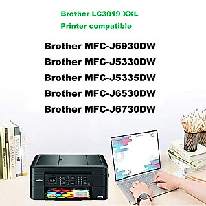 Aoou LC3019XXL Ink Cartridges Compatible for Brother LC3019 XXL Ink, Work with Brother MFC-J6930DW, MFC-J5330DW, MFC-J5335DW, MFC-J6530DW, MFC-J6730DW Printe (2 Black, 1 Cyan, 1 Magenta, 1 Yellow)