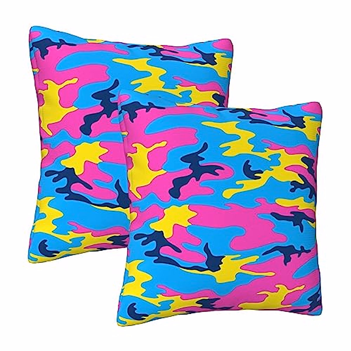 AFHYZY Camo Throw Pillow Covers Set of 2 Soft Pillow Case Protectors with Zipper Standard Size Pillowcase Covers Home Decor Couch Pillows 18"x18"