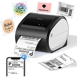Phomemo Bluetooth Thermal Printer- D520-BT Shipping Label Printer 4x6 Printer for Small Business & Packages/Barcode/Address/Postage Label, Compatible with Shopify, FedEx, Ebay, Etsy
