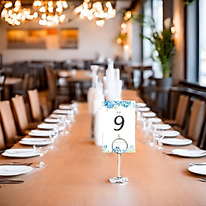 FGY 20PCS Table Number Holders, 3.35” Place Card Holders, Small Table Number Stands, Picture Memo Photo Holders for Table, Table Sign Holders for Centerpieces Wedding Party Graduation Reception,Silver