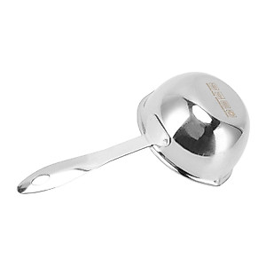 Butter Melting Pot, Stainless Steel Coffee Milk Warmer Flat Induction Bottom Turkish Coffee Warmer with Spout Small Sauce Pan for Stove Top,Chocolate Melting, Coffee Tea Soup Warming(150ML)