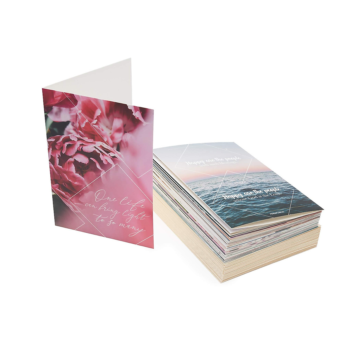 Sympathy Cards Religious with Envelopes - Bulk Set of 30 Blank Cards with Box - Scripture on front - Unique Designs - Heartfelt Spiritual Messages