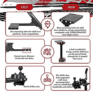 Supllueer Racing Simulator Stand Joystick Mount Accessory for Logitech G27 G29 G920 Pro Thrustmaster Saitek with Bolts 1 Plates, Excludes Gaming Equipment, only for some Wheel Holders