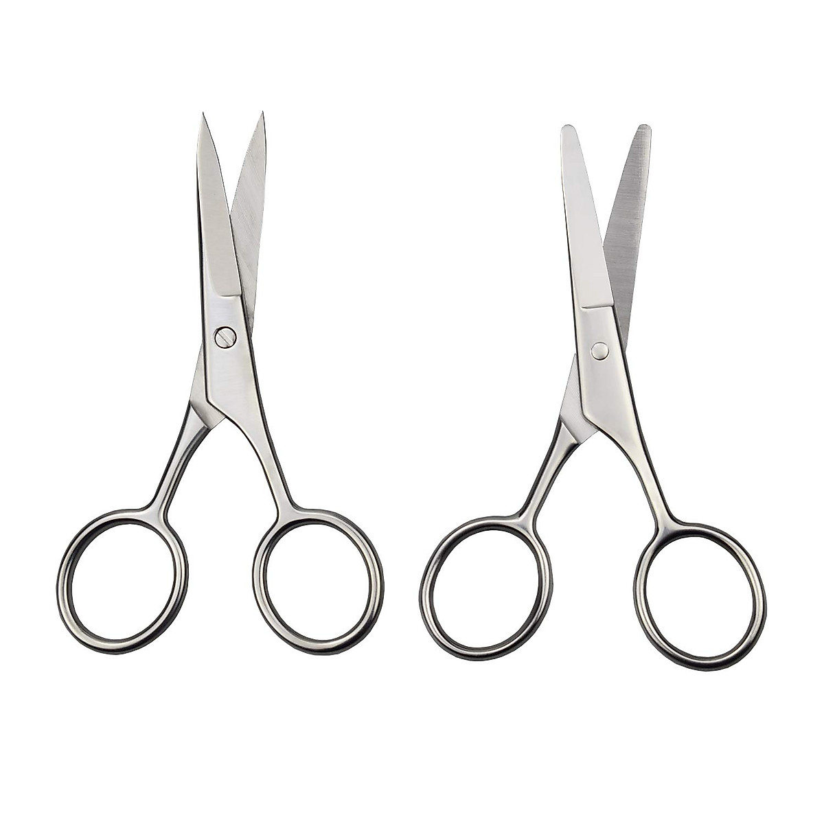 Motanar 4 Pieces Beard Scissors Set, Grooming Scissors Men and Mustache Beard Combs Beard Grooming Kit with Storage Bag