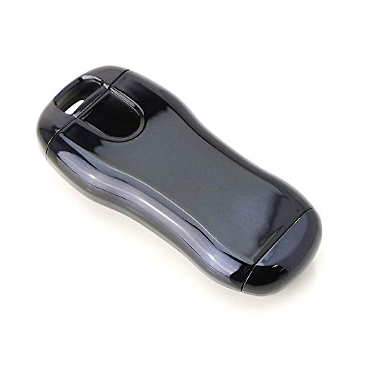 iJDMTOY Glossy Black TPU Key Fob Cover w/Button Cover Panel Compatible With Porsche 2017-up Panamera, 2019-up Cayenne Gen2 Smart Key