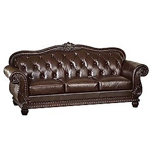 ACME Anondale Sofa - 15030 - Espresso Top Grain Leather Match