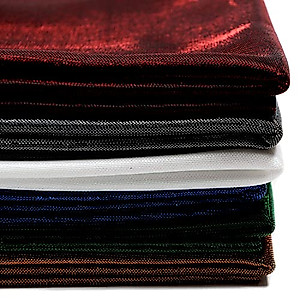 Rose Flavor Glitter Netting Fabric 58" Width for Wedding and Decoration (Red,1yd)