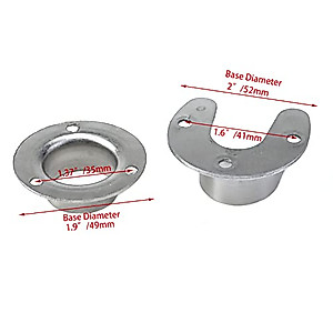 Tighall 6PCS Heavy Duty Stainless Steel Closet Pole Sockets Rod End Support Flange Rod Holder Set Wall Mount Pipe Bracket with Screws for Closet Wardrobe Shower Curtain Rod (Fit 25mm / 1", Silver)