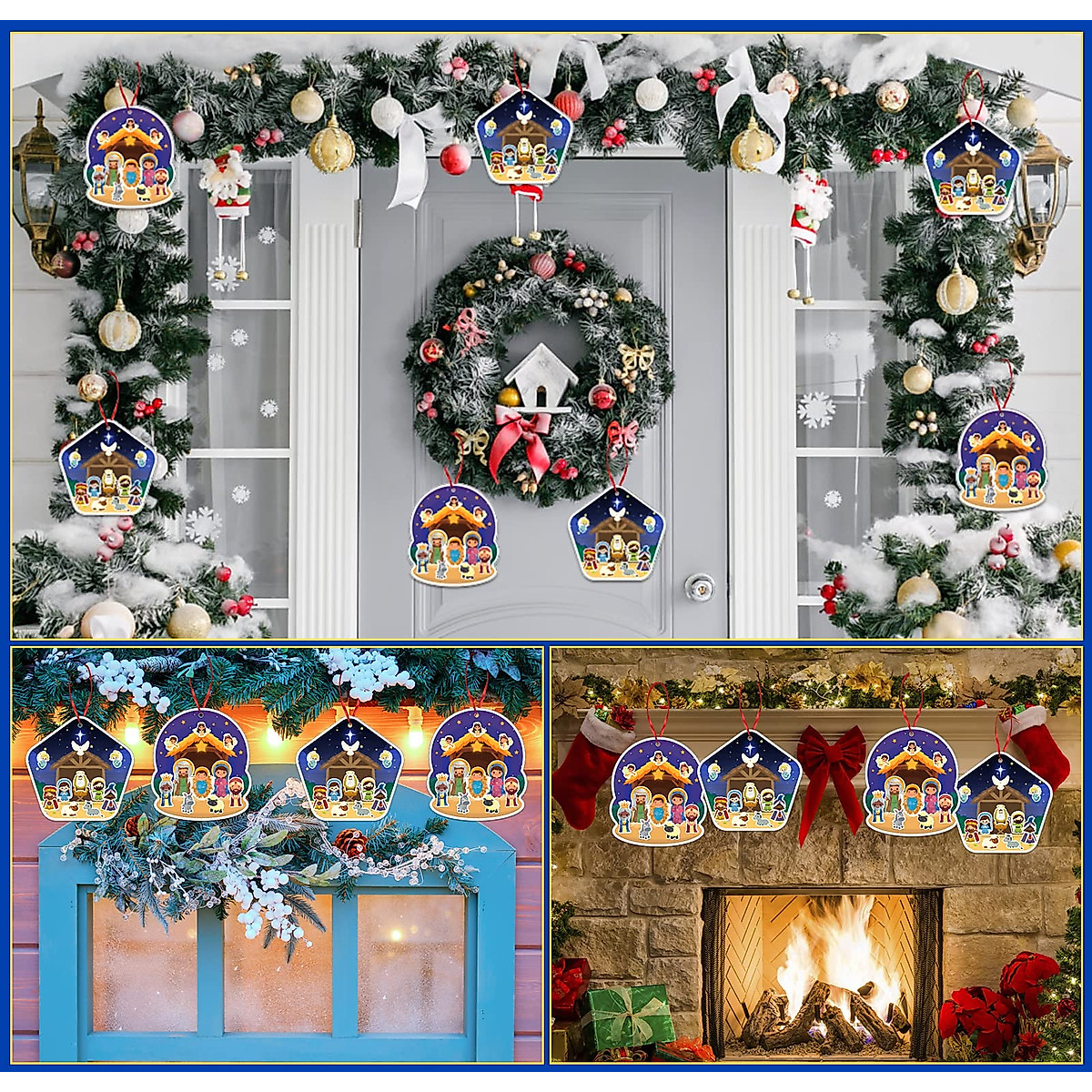 FLYAB Make a Nativity Scene Stickers Ornament Craft Kit Christian DIY Nativity Stickers for Kids Religious Party Games Activities for Christmas Vacation Bible School Classroom Party Supplies