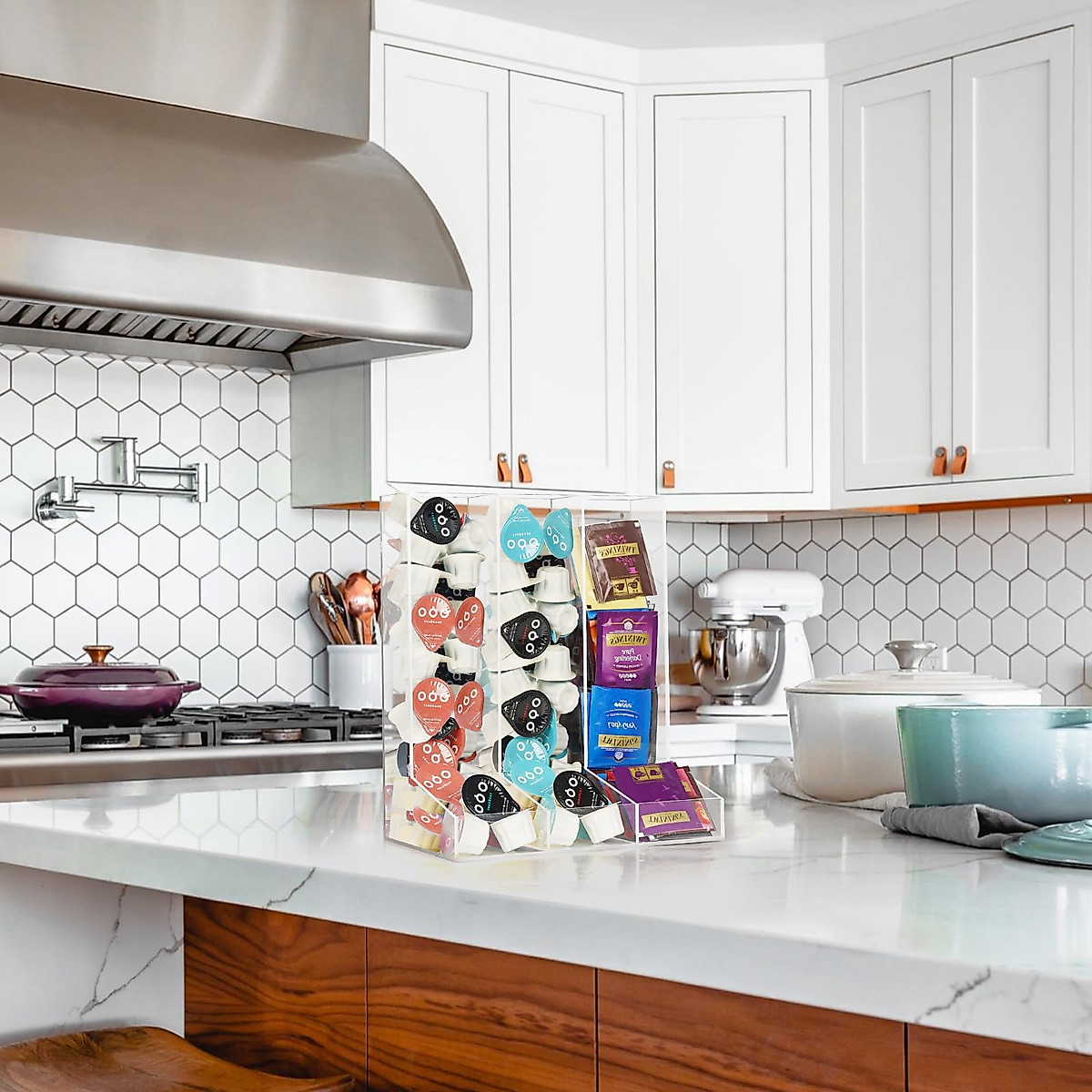 Bfttlity Acrylic Wall Toy Dispenser Acrylic Wall Organizer Kids Furniture for Playroom with 3 Compartment for Blocks, Balls, Puzzles and Coffee Capsule