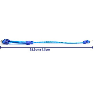 iexcell 2 Pcs 1 Male to 2 Female RCA Speaker Splitter Shielding Cable Adapter, Blue