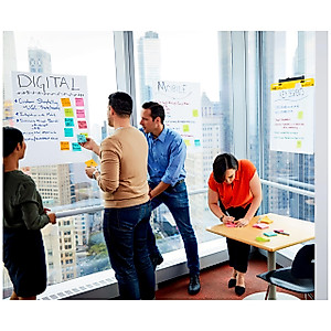 Post-it Super Sticky Easel Pad, 25 x 30 Inches, 30 Sheets/Pad, 2 Pads (560), Large White Grid Premium Self Stick Flip Chart Paper, Super Sticking Power