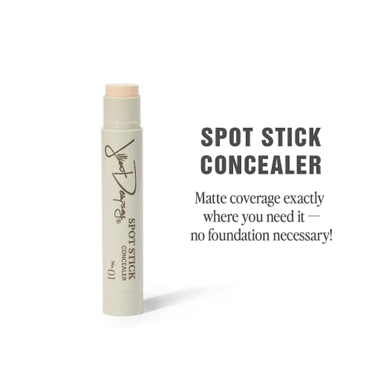 Jillian Dempsey Spot Stick Concealer | Easy Blending Matte Concealer for Blemishes & Uneven Skin Tones | Shade No. 01 Alabaster with Cool Pink Undertones