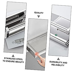 DOITOOL 1pc Paper Towel Holder Toilet Tissue Holder Toilet Stand Stainless Steel Paper Towel Holder Self Adhesive Toilet Paper Dispenser Toilet Tissue Dispenser Holder Shampoo Stand Silver