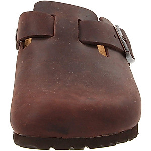 Birkenstock Unisex Boston Soft Footbed Clog Slip On Mule Sandal, Habana Oiled Leather, 36, 5-5.5 Women/3-3.5 Men