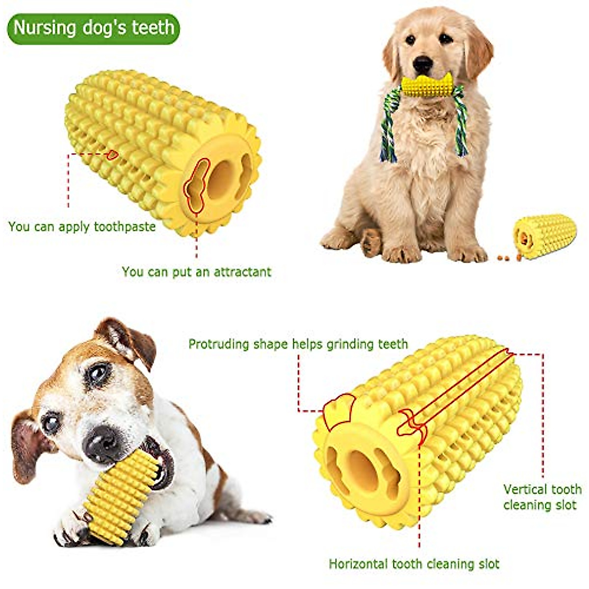 Vastean Shaped Dog Chew Toy, Bite-Resistant Tough Chew Rope Toys for Boredom Teeth Cle aning Dental Care