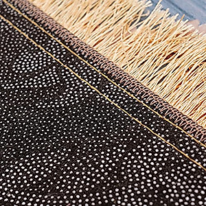 ANswet Area Rug Modern Flannel Non-Slip Floor Mat Living Room Bedroom Tassels Carpet Home Decor Rectangle 4 * 6 Feet Light Blue