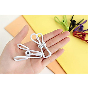 30 Pcs 2 Inch White Chip Clips, PVC Coating High Elasticity Strength Clothes Pins, Food Clips and Bag Clips
