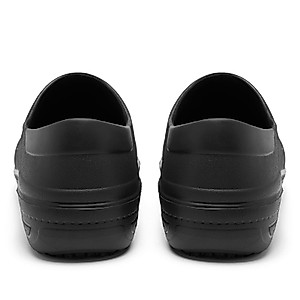 alcubieree Non Slip Work Shoes for Women,Slip Resistant,Waterproof,Oil-Proof,Ideal for Nurse Healthcare Crews,Kitchen Chef Food Service Restaurant Slip on Working Footwear Black Size 8.5