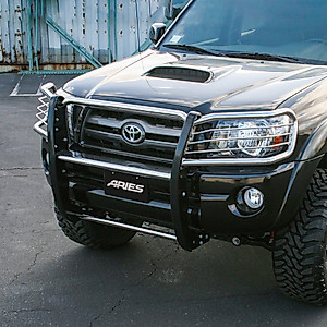 ARIES 2054-2 1-1/2-Inch Polished Stainless Steel Grille Guard, No-Drill, Select Toyota Tacoma