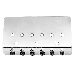 Wilkinson 52.5mm (2-1/16 inch) String Spacing Hardtail Fixed Bridge Solid Saddle for Squier/Mexico Fender Strat Electric Guitar, Chrome