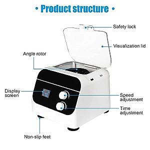 Electric Centrifuge Machine Lab Centrifuge 6x20ml 4000rpm for Serum/Fat Separator PRF Extractor 110V US Plug