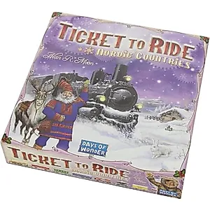 Ticket to Ride Nordic Countries Board Game - Embark on a Scandinavian Railway Adventure! Fun Family Game for Kids & Adults, Ages 8+, 2-3 Players, 30-60 Minute Playtime, Made by Days of Wonder