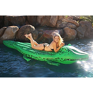 GoFloats BigAl' Giant Inflatable Alligator, Premium Quality and over 11 ft long (for Adults and Kids)