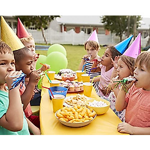 ALINK 500-Pack Solid Colors Flexible Drinking Straws, Plastic Disposable Bendy Straws - 7.75" x 0.23"