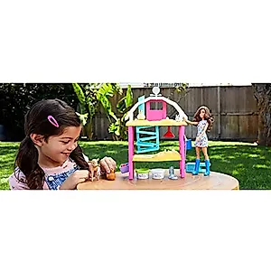 Barbie Doll & Playset, Hatch & Gather Egg Farm with Hatching Molds & Dough, Chicken Coop, 10 Animals & Accessories, Brunette Doll