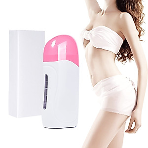 Roll on Wax Warmer Kit, 100 Non Woven Wax Strips, LIARTY Portable Wax Warmer for Hair Removal for Women Men Home Waxing Machine Kit (Rose Roll on Wax Kit)