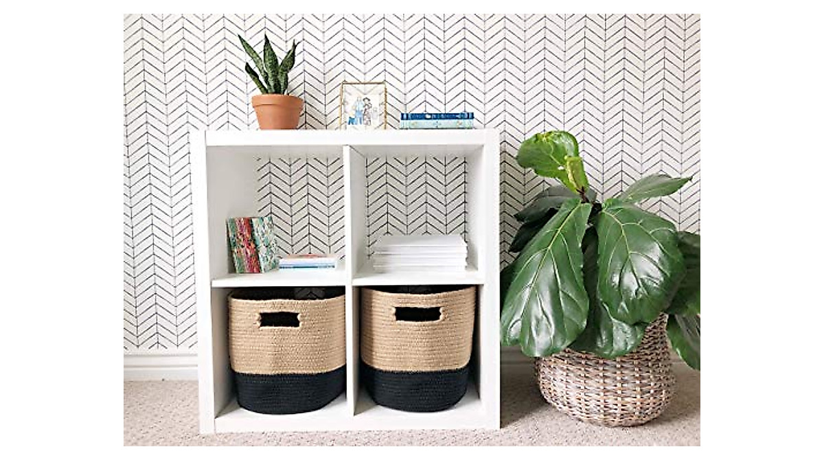 Chloe & Cotton Woven Cube Storage Baskets - Stylish Home Organizer