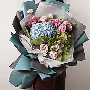 20 Counts/Flower Wrapping Paper,Romance Florist Bouquet Supplies,DIY Crafts,Gift Packaging or Art Gift Box Packaging, Waterproof Floral Wrapping Paper 24X 24Inch.