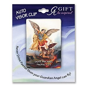 Cathedral Art (Abbey & CA Gift St. Michael Visor Clip, Multicolor