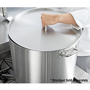 Soro Essentials- Stainless Steel Stock Pot Lid 19-11/16" Diameter x 1-19/64" Height- Fits 80 and 100 qt. Stock Pot Multipurpose Cooking Stock Pot Cover for Boiling Soup Stew Pot Lid Cookware