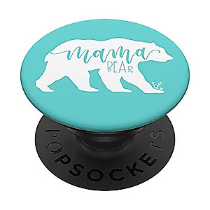 Mom Mother Mommy Mama Momma Mamma Teal White Black JLZ043 PopSockets Swappable PopGrip