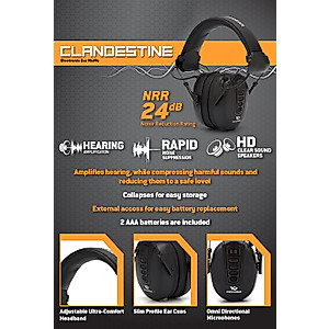 Venture Gear VGPME10 Clandestine Electronic Earmuff Hearing Protection
