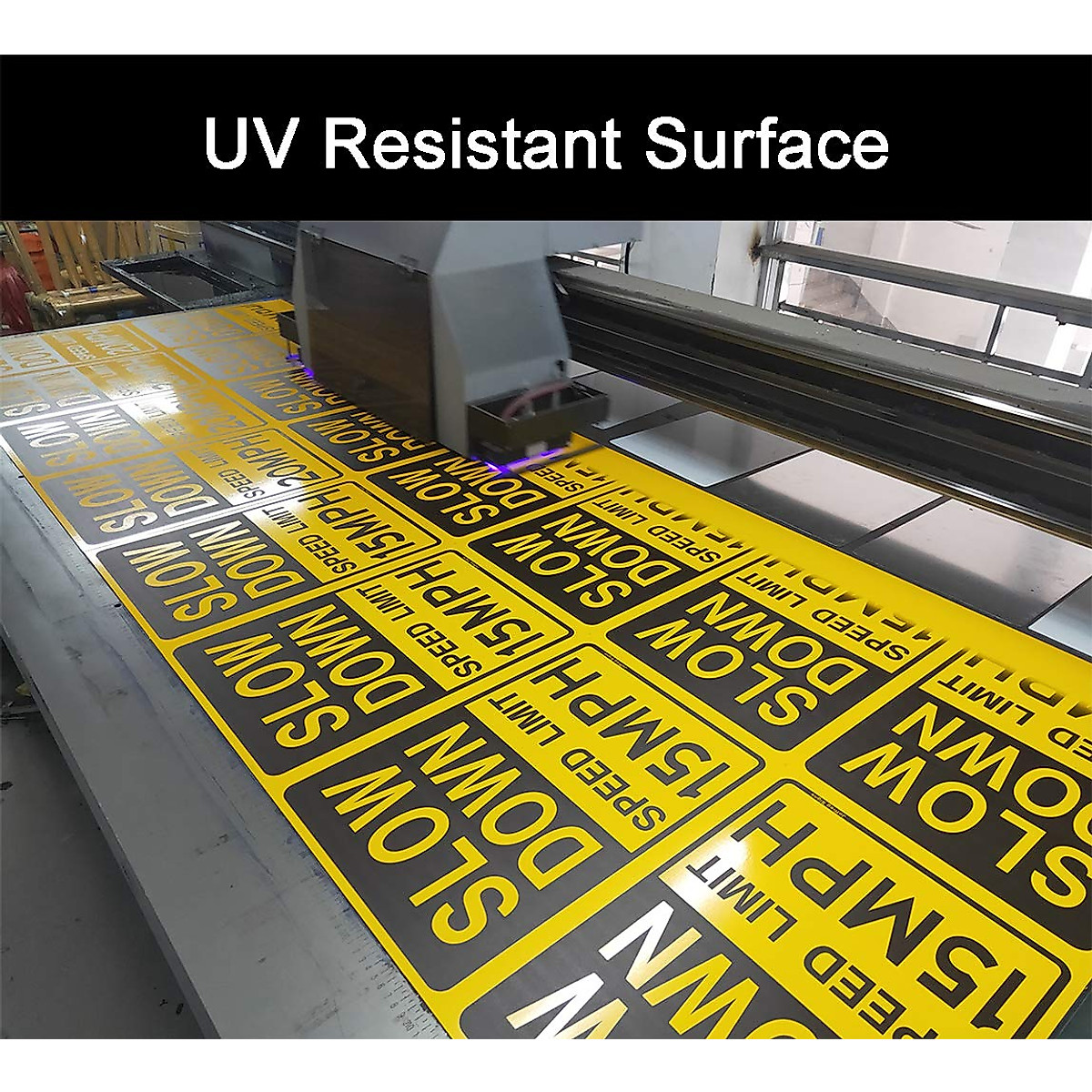 Joffreg Slow Down Speed Limit 15 MPH Sign,17 x12 Inches,Reflective Aluminum (2 Pack)