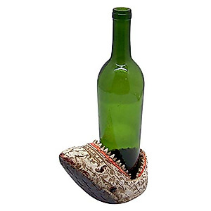 Shark Head Wine Bottle Holder, Tabletop Decoration, 7 Inches