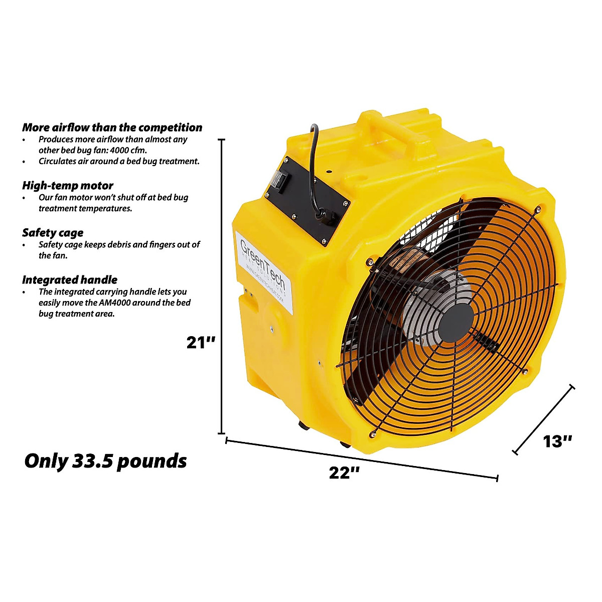 Portable Electric Bed Bug Sanitation Heater | Professional-Grade | Heat Treatment System and Equipment | Get Rid of Bugs | 19,000 BTU | ePro 400XP Bundle Package for 400-600 Sq Foot Room | Green