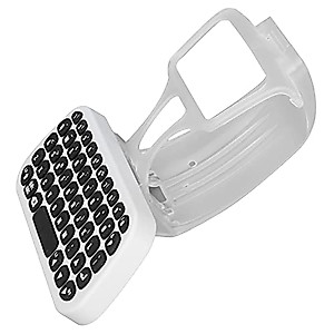 DAUERHAFT Wireless Controller Keyboard, LED Indicator Gamepad Wireless Bluetooth Chatpad Plug and Play White ABS Ergonomic for Typing