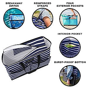 SCOUT BJ Bag - Large, Utility Tote Bag for Women, Nurses, Teachers and Moms with Zipper & 4 Exterior Pockets for Organizing