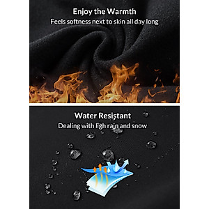 BALEAF Women's Sweatpants Fleece Lined Pants High Waisted Sweat Pants Winter Thermal Ski Hiking Joggers Black XL