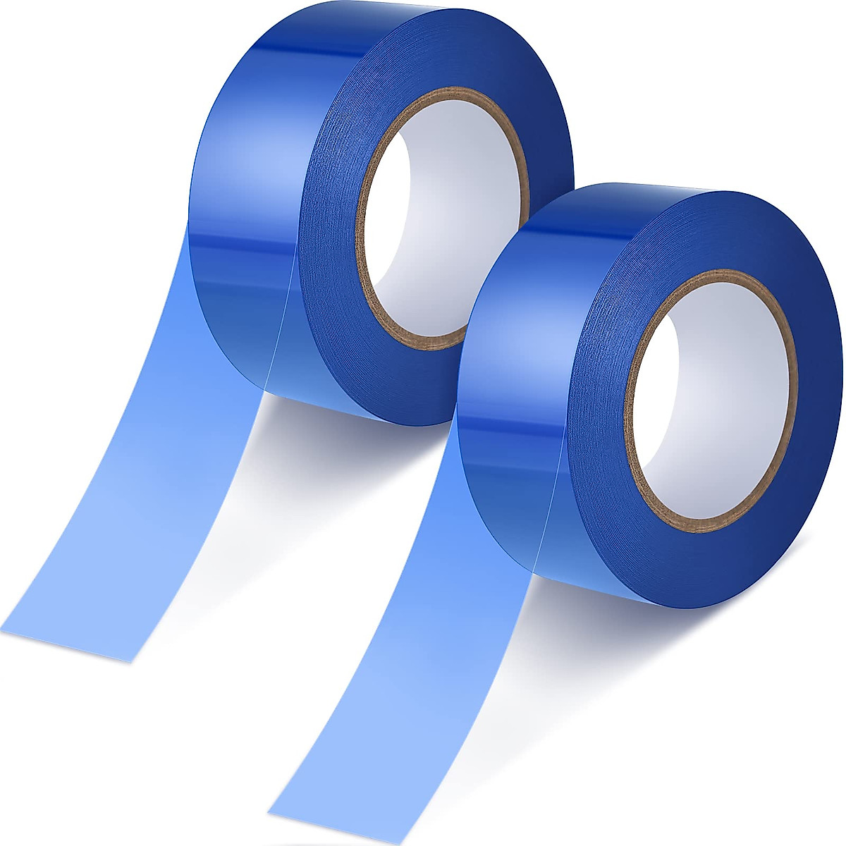 Frienda 2 Inch x 218.7 Yards Clear Removable Scratch Film Tape Roll Blue Tape Window Film Blue Surface Protective Film Self Adhesive Window Film, 2 Rolls