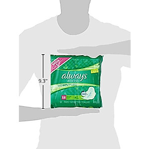 Always Ultra Thin Feminine Pads for Women, Size 2 Long Super Absorbency, with Wings, Unscented, 58 Count (Pack of 2)