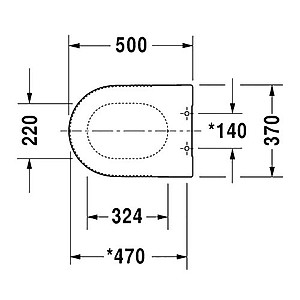 Duravit Starck 3 Toilet Seat and Cover, 0063320000,White Alpin,Small