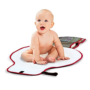 Cozy Cover NCAA Wisconsin Badgers Unisex On-The-Go Diaper Changing Pad, Black, One Size (WI100CP)